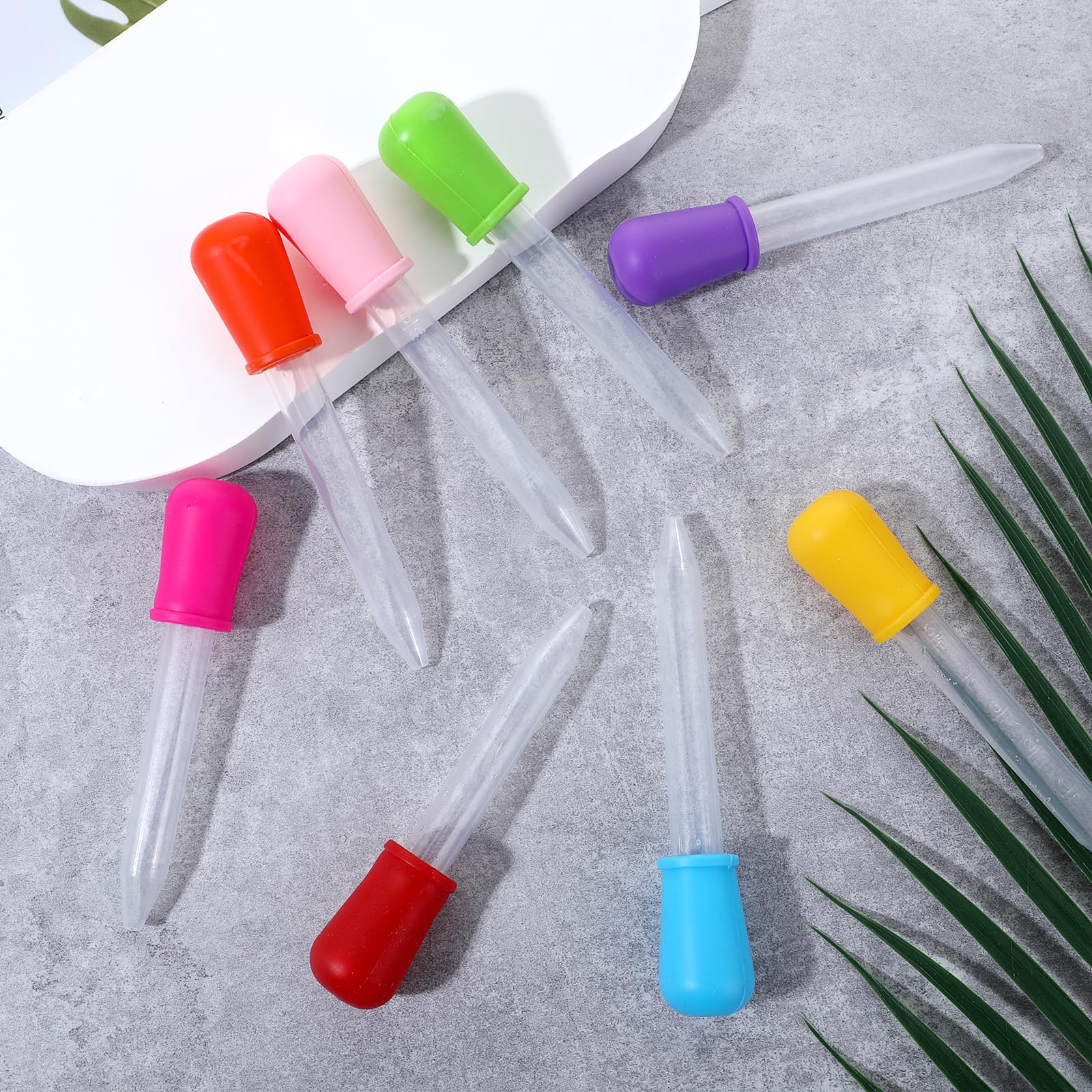 8 PCS Liquid Droppers, 5ml Pipettes Dropper Clear Medicine Dropper Silicone Pipettes Transfer Eyedropper with Bulb Tip for Crafts, Kitchen Gummy Making,Gelatin Maker,Industrial Science,Crafts Projects