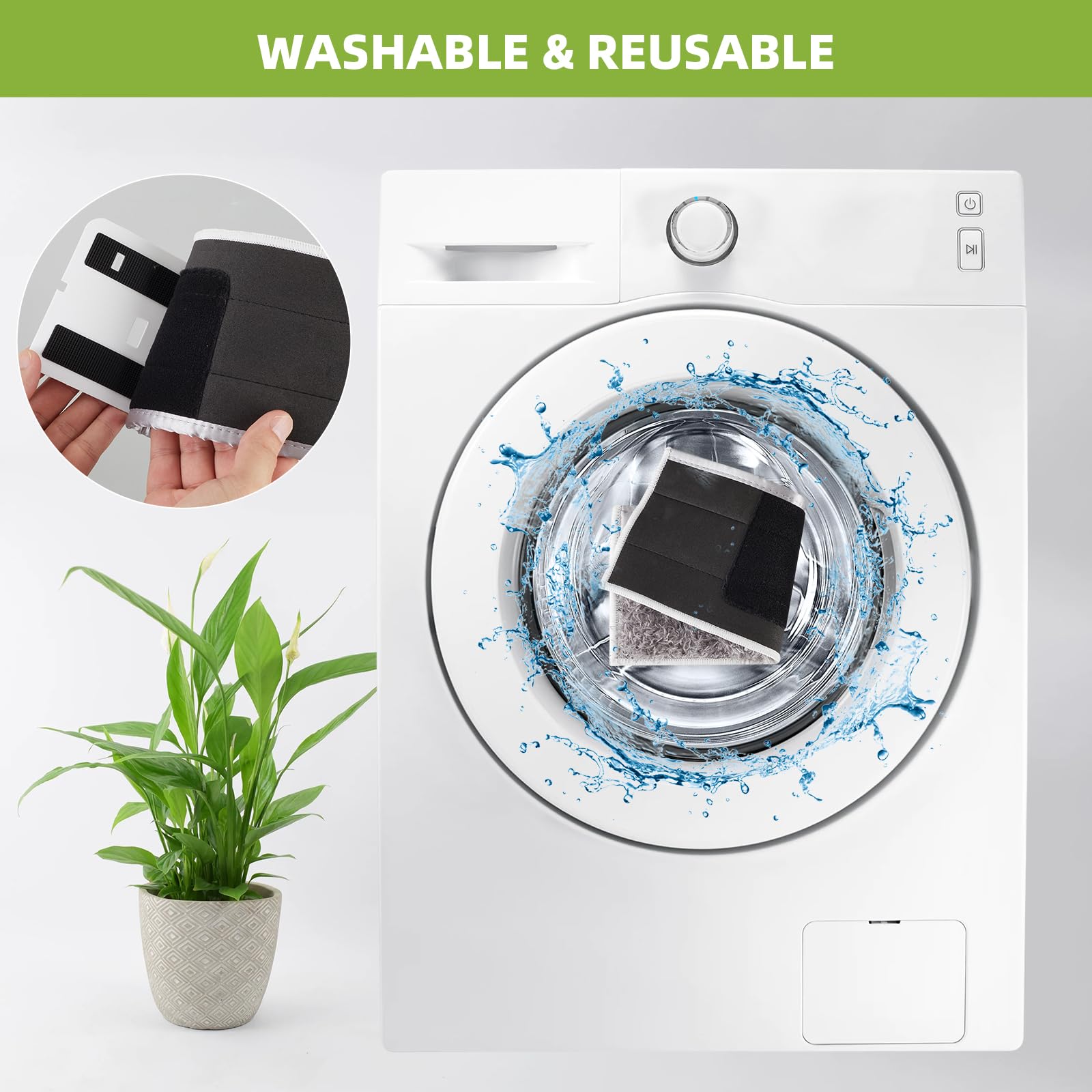 6 Pack ππ©π π«πππ ππππππ‘πππ₯π Reusable Mop Pads for π’ππ¨ππ¨π ππ«πππ―π πππ ππ πππ«π’ππ¬ Ultimate Robot Mop, 2 Deep Clean Pad + 2 Wet Pad + 2 Dry Pad