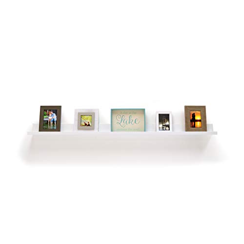 InPlace 47.24" W x 4.5"D x 3.5"H White Picture Ledge Shelf 9602056E