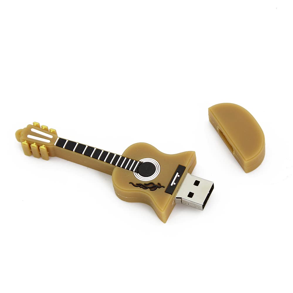 64GB USB 2.0 Flash Drive, Super Storage Space, Cartoon Guitar USB Thumb Drive, Used for Storage and Backup, Portable USB Memory Stick, Suitable for PC/Laptop Portable Drive