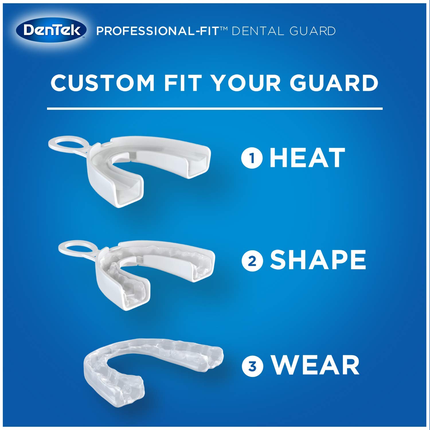 Fresh Guard Soak Specially Formulated CLEANER for Retainers Mouthguards& Removable Braces-24 Count & DenTek Professional Fit Maximum Protection Dental Guard-1