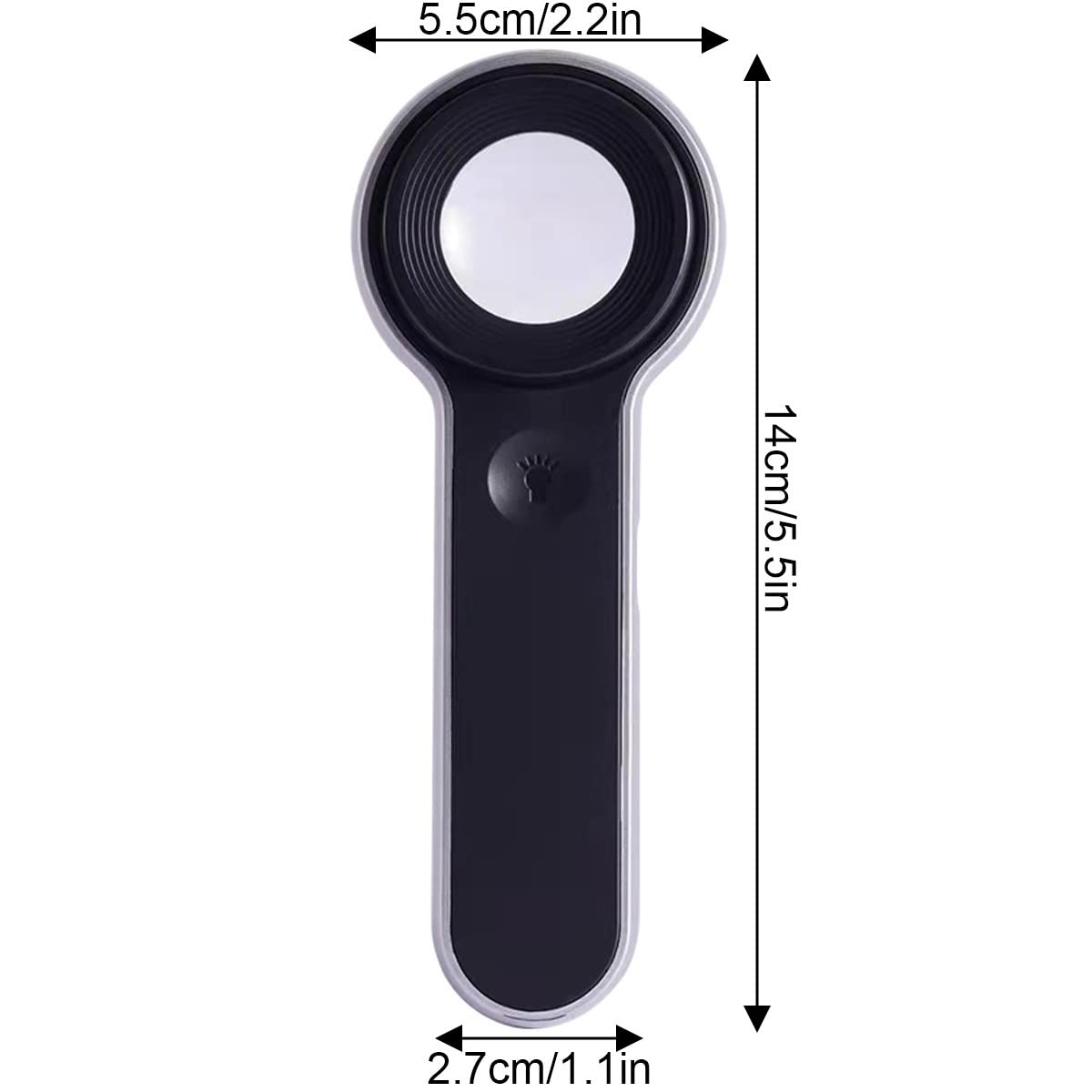 60X Handheld Magnifying Glass with Uv Light,Chargeable LED Illuminated Lighted Magnifier for Macular Degeneration, Seniors Reading, Soldering, Inspection, Coins, Jewelry, Exploring