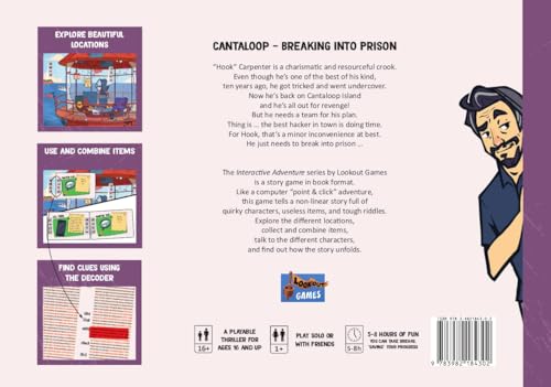 Cantaloop Breaking Into Prison (Book 1)| Interactive Adventure Game | Puzzle Game | Fun Game for Teens and Adults | Ages 13 and Up | 1 Player | Average Playtime 5 Hours | Made by Lookout Games