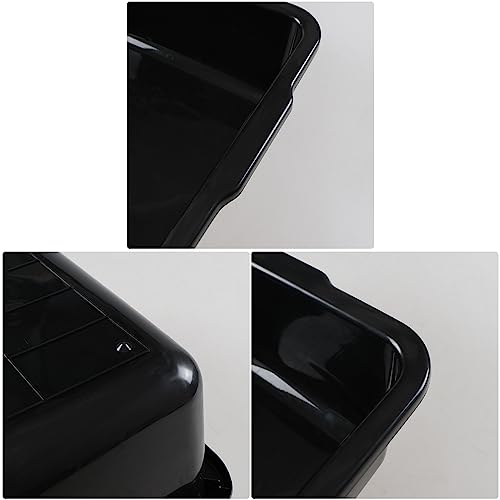 DynkoNA 4 Packs Plastic Utility Bus Box, 32 Liter Bus Tub Commercial Wash Basin Tote