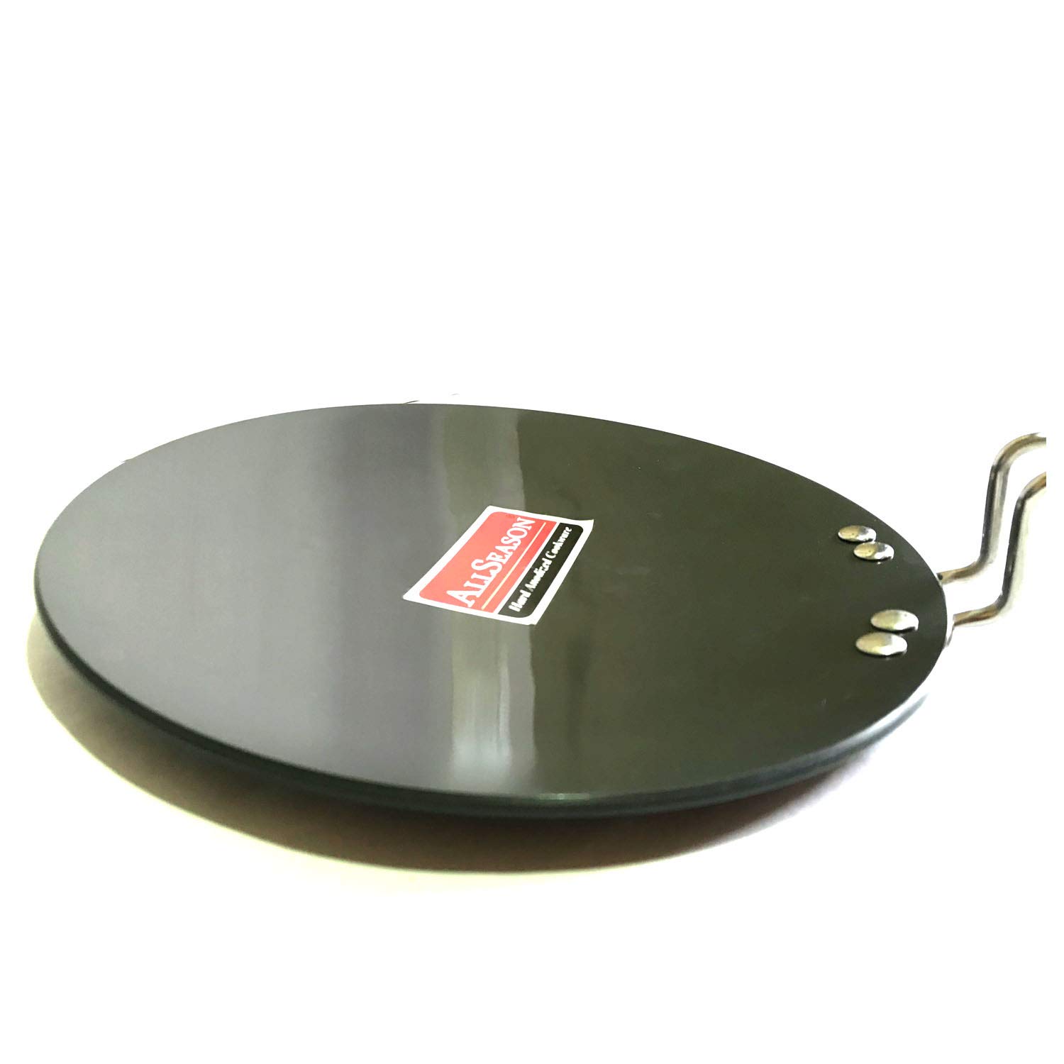 Aluminium Hard Anodised Chapati Tawa with Stainless steel Handle Chapati Tawa Roti And Paratha Tawa Crape Pan Chapati Pan Concave ( 4 mm )