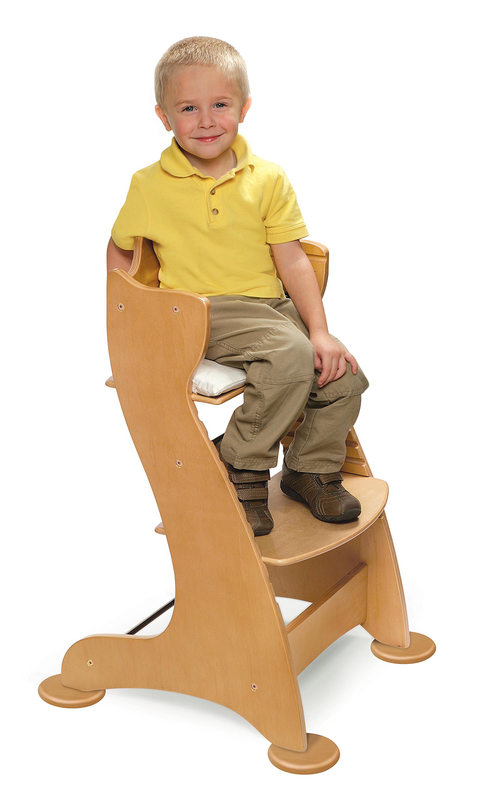 Embassy Convertible Height Adjustable Wood Baby High Chair with 2 Trays