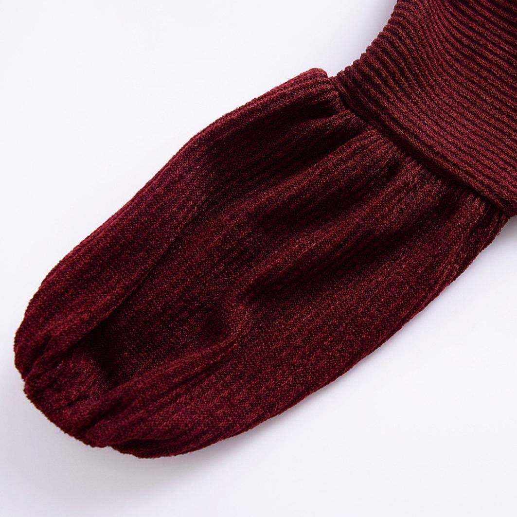 GRNSHTS Baby Girls Loose Long Lantern Sleeve Knit Sweater (A Wine, 18-24 Months)