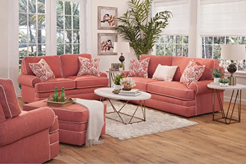 American Furniture Classics Coral Springs Model 8-020-S260C Loveseat with Two Matching Pillows