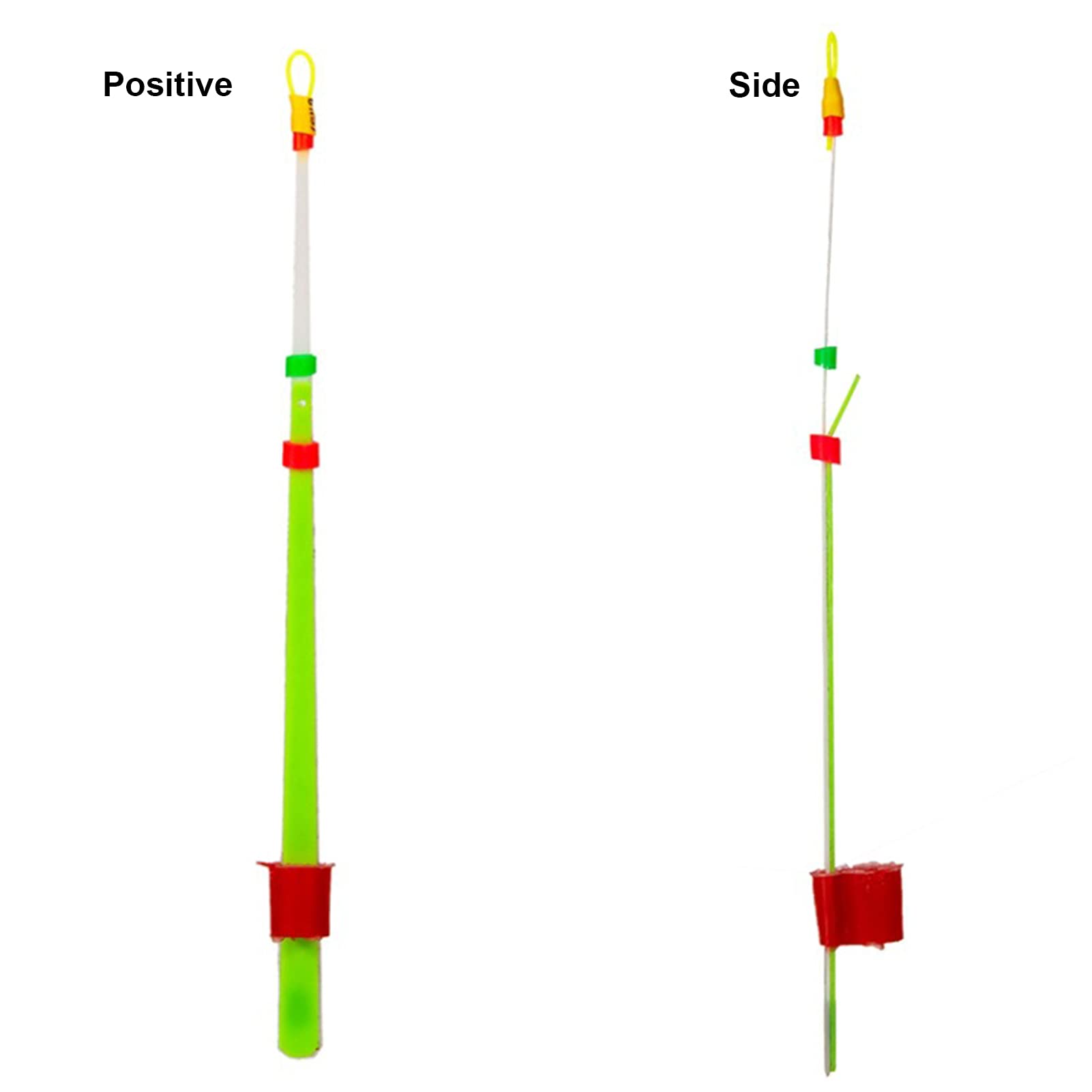 5PCS Mini Fishhing Extension Rod, Thickened Extension Threaded Thin Spring Bobber, Draft Buoy Vertical Tackle Fishing Accessory for Outdoor (White + Green)