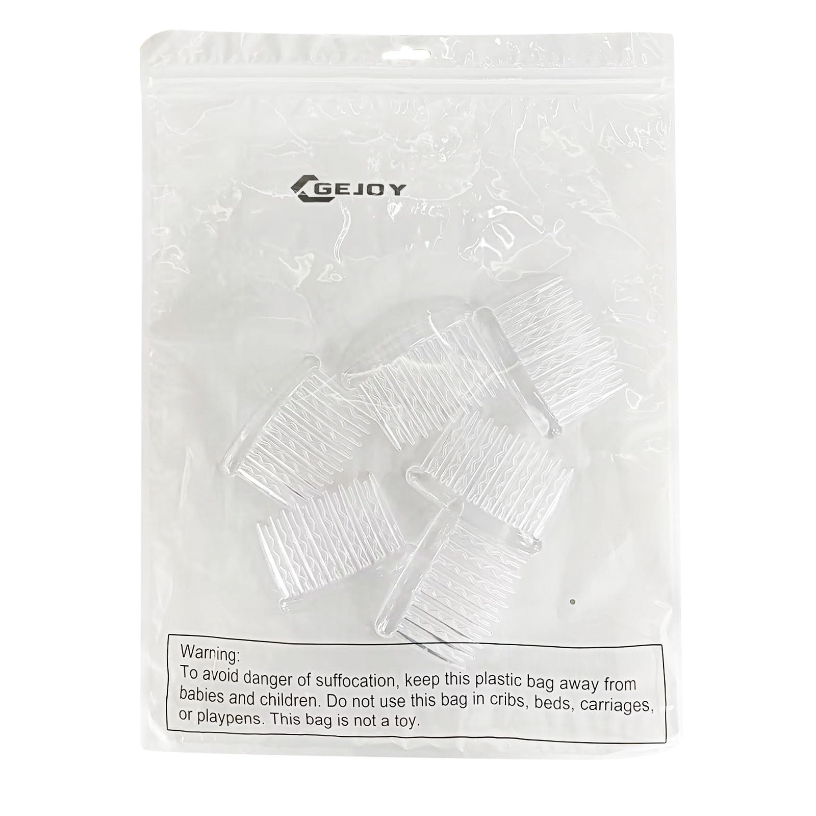Gejoy 12 Pieces Plastic Teeth Hair Combs Tortoise Side Comb Hair Accessories(Transparent)