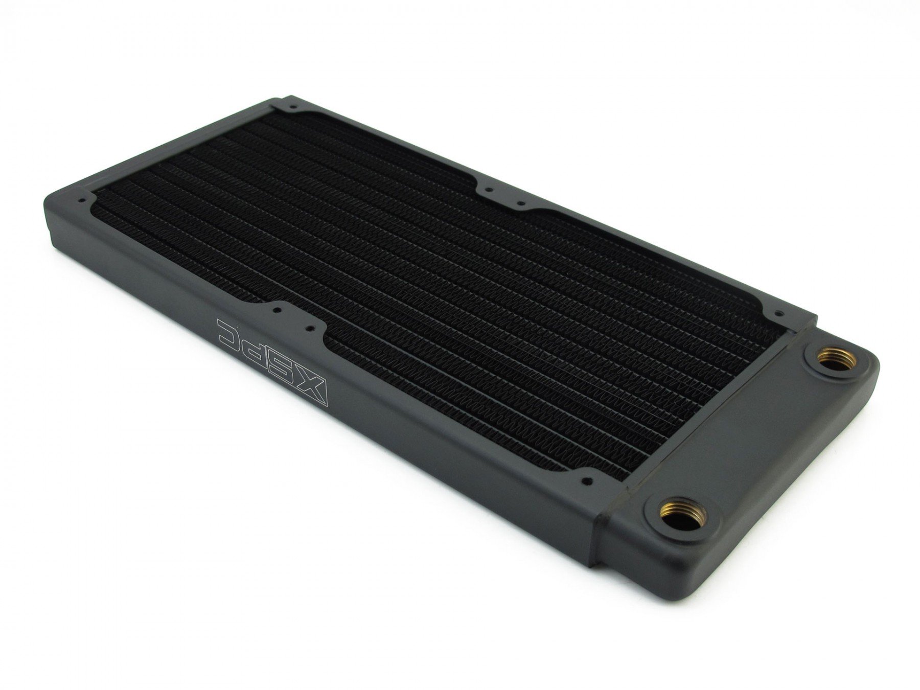 XSPC TX240 Ultra Thin Radiator, 120mm x 2, Dual Fan, Black