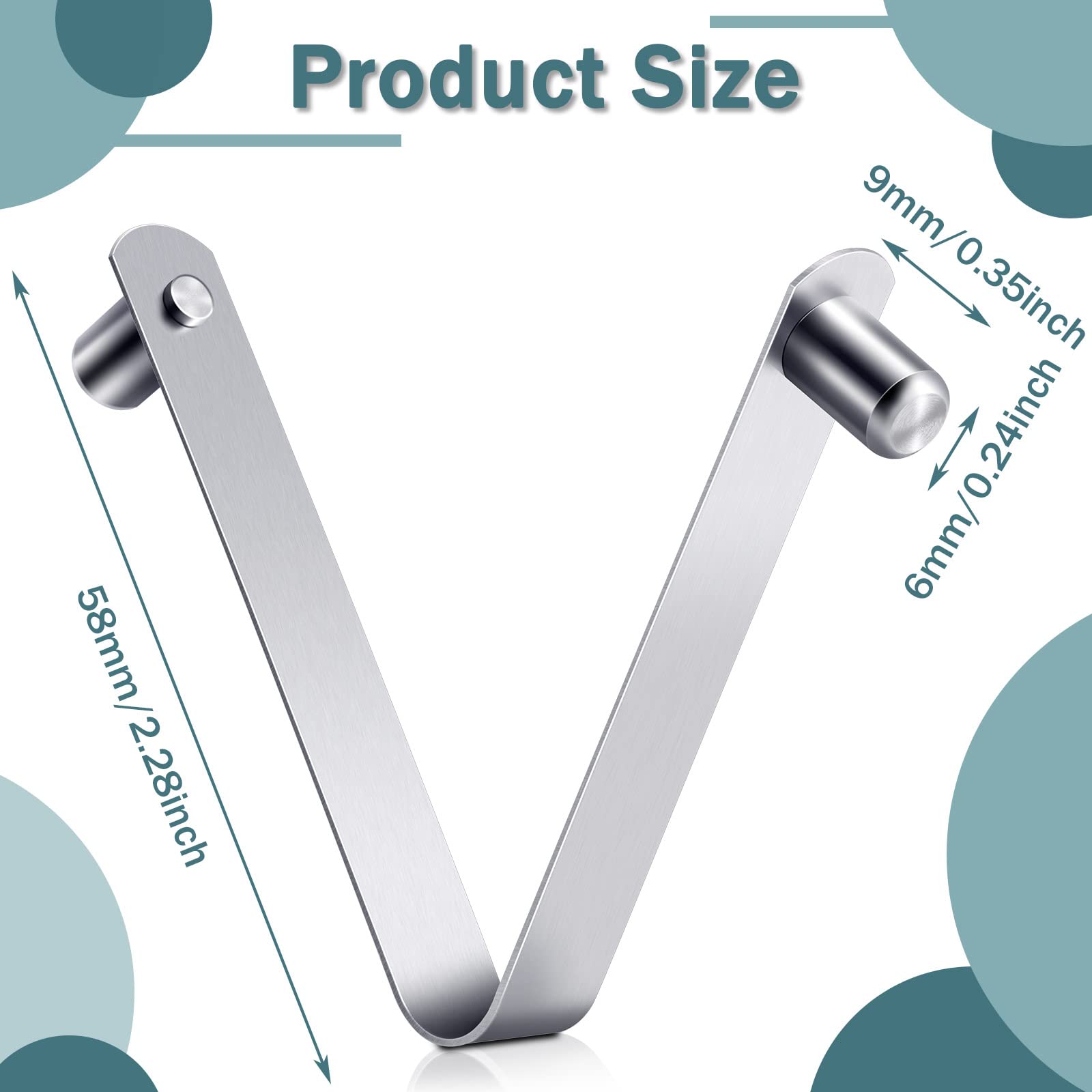 8 Pieces Double Pin Spring Button Clip Push Button Clip Tent Pole Push Button Spring Clips Stainless Steel Kayak Paddle Spring Snap Clips Tube Locking Pin Clips for Camping Replacement (6 mm)
