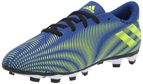 adidas Boy's Nemeziz .4 Firm Ground Soccer Shoe, Team Royal Blue/Solar Yellow/White, 4.5 Big Kid