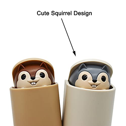 Maydahui 4PCS Squirrel Shaped Adhesive Wall Hook Cute Cartoon Animal Wall Hooks for Kids Room Living Room Bedroom Home Decoration