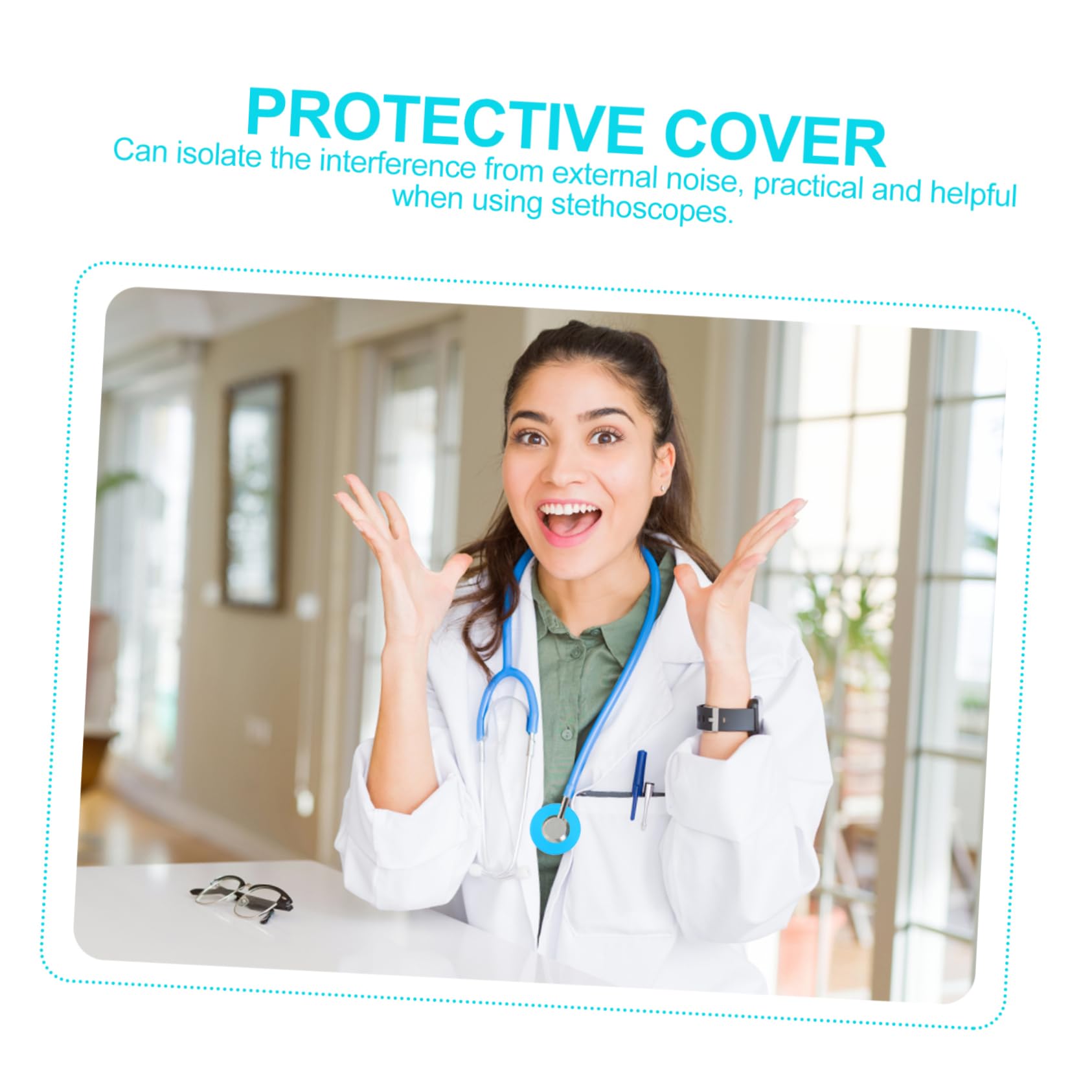 64 Pcs Stethoscope Case Silicone Cover for Stethoscope Portable Silicone Cover Stethoscope Cover Replacement Stethoscope Diaphragm Silicone Cover Stethoscope Silicone Cover