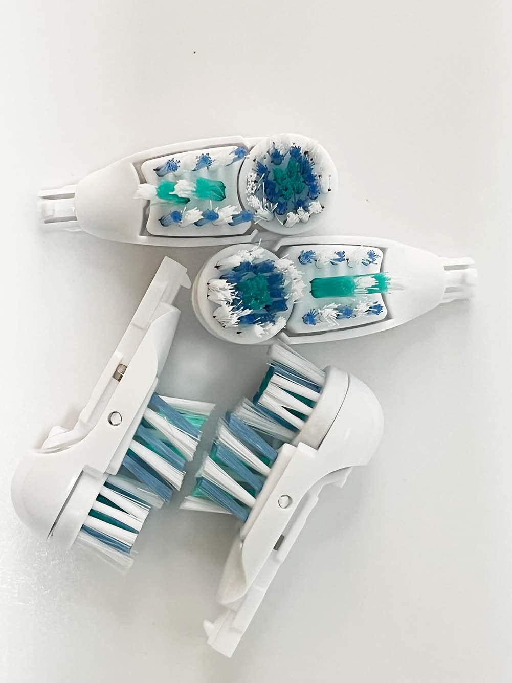 4Pcs Sensitive Replacement Toothbrush Heads, fit for Oral-B 4732 3733 4733, Crisscross Bristles and Rotating Powerhead