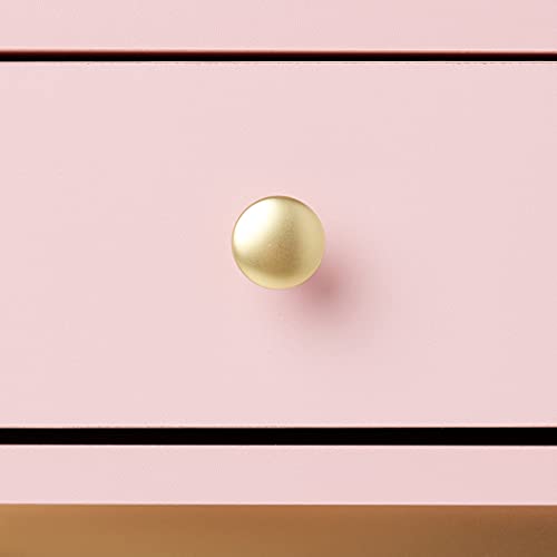 Acme Coleen Wooden Top Writing Desk with 2 Drawers in Pink and Gold