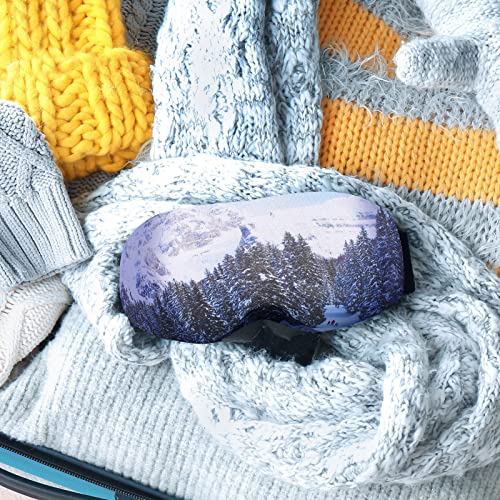 8 Pieces Ski Snowboard Goggle Cover Microfiber Ski Goggle Protector Snow Sports Goggle Cover Sleeve Lens Scratch Dust Protection for Outdoor Activities Travel Storage Accessories