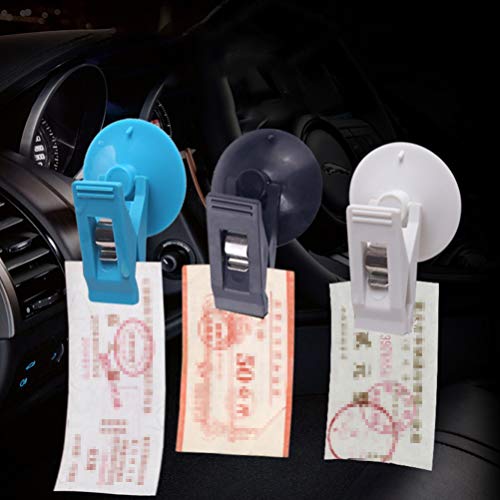 Wakauto 4PCS Suction Cup Clips Plastic Advertising Pop Display Cards Holder Curtain Clamp Storage for Car Auto