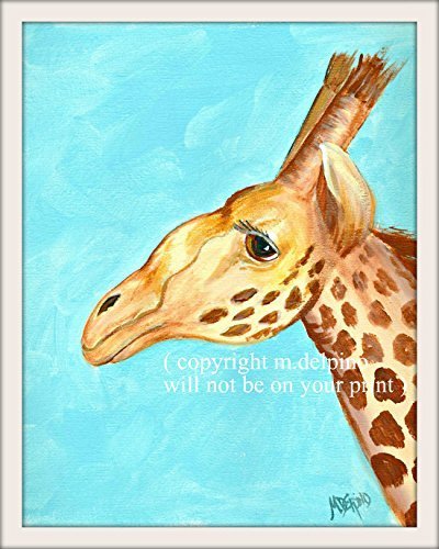 4 Safari nursery prints, Lion, Tiger, Giraffe, Elephant. 8 x 10 each.