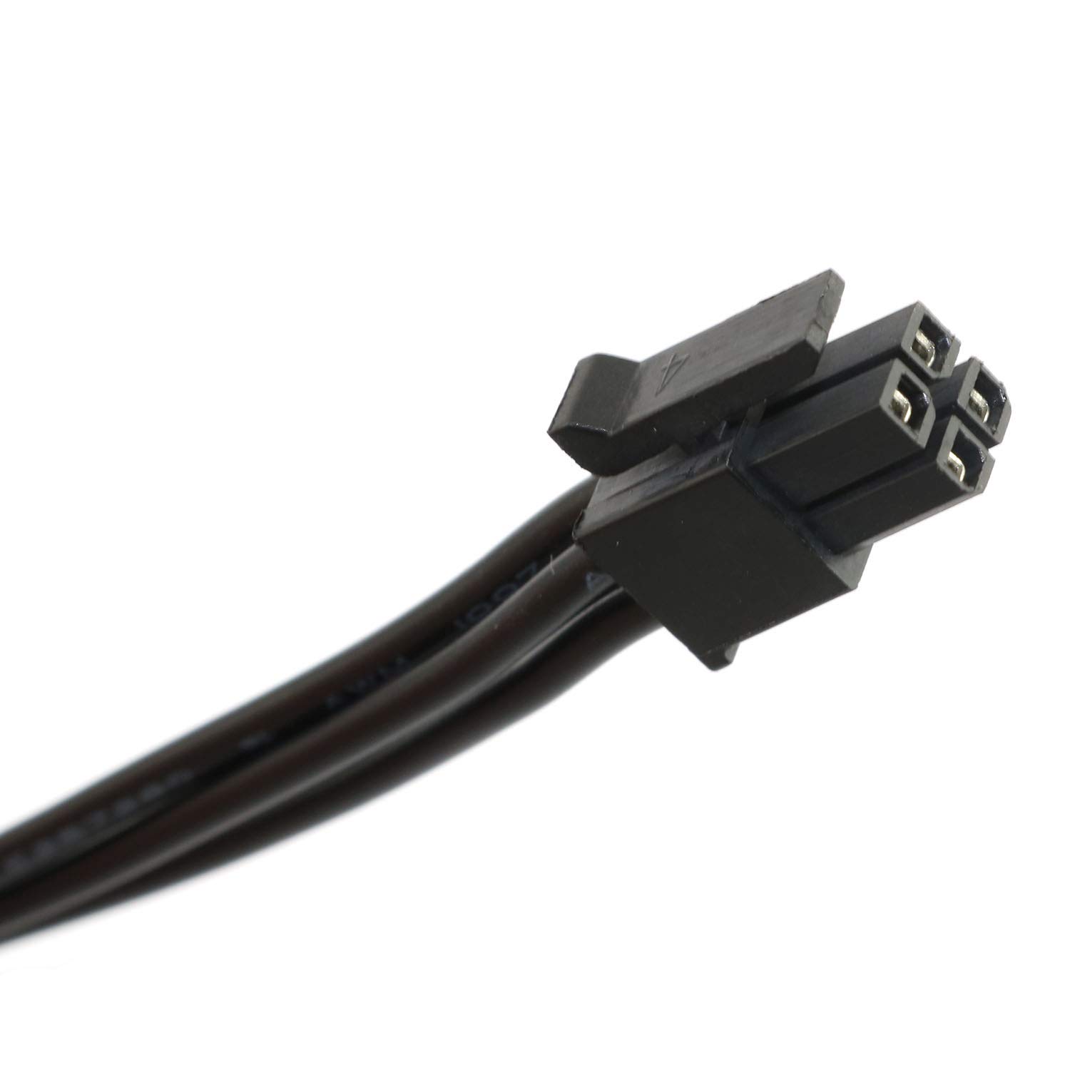 RuiLing 2pcs Black Motherboard ATX Mini 4 Pin to 2X Right-Angle 15 Pin SATA Hard Drive HDD Power Supply Adapter Cable 18AWG 19.7 Inch for Lenovo