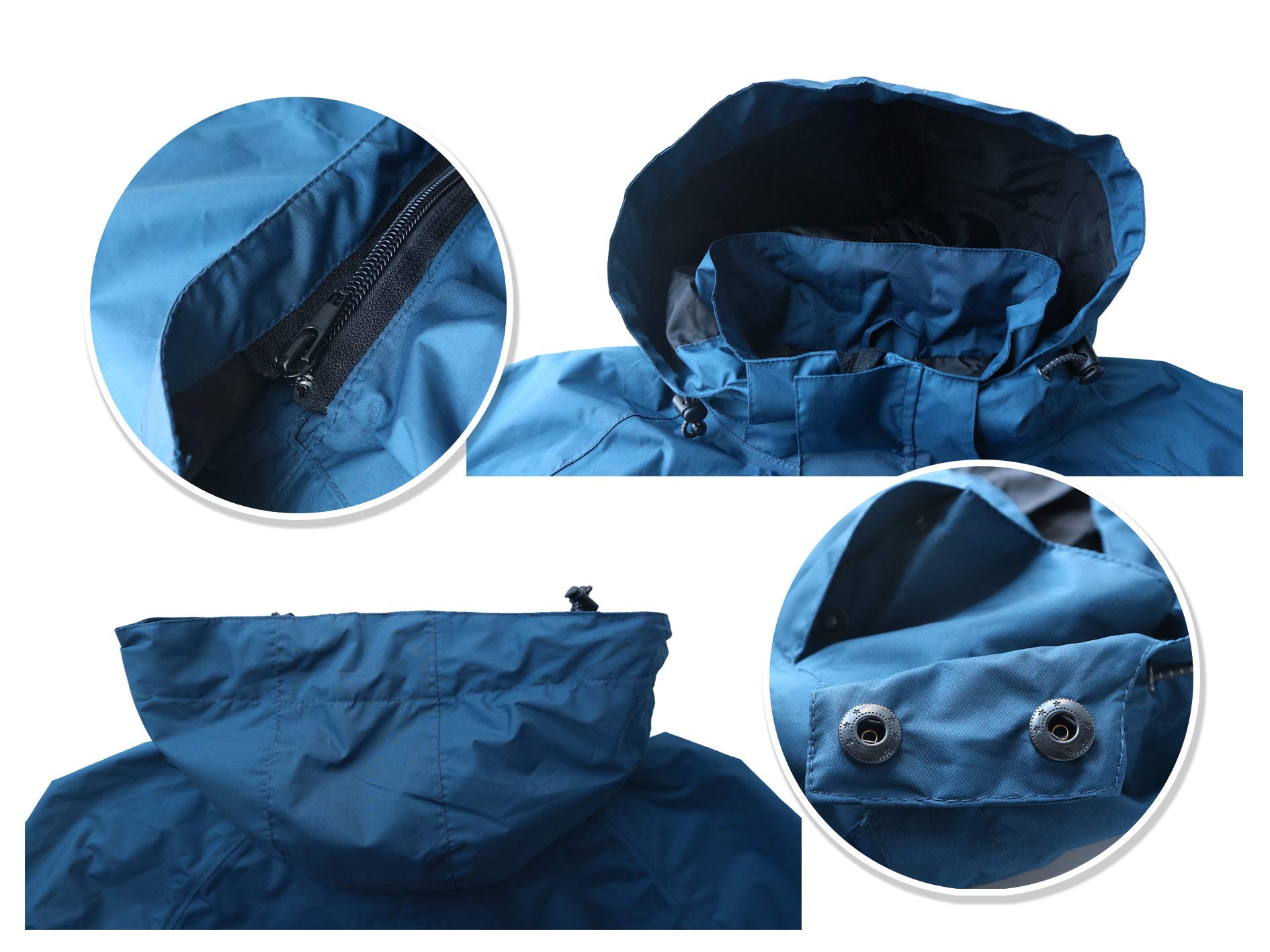 Acme Projects Rain Suit (Jacket + Pants), 100% Waterproof, Breathable, Taped Seam, 10000mm/3000gm, YKK Zipper (Men's, Large, Black)