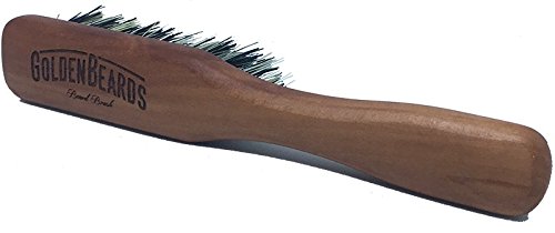 Golden Beards Vegan Beard Brush - Beard Brush Natural Vegetal Bristles - Tampico Bristles made in Germany