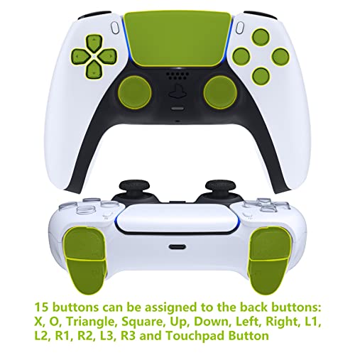 eXtremeRate White Programable RISE4 Remap Kit for PS5 Controller BDM 010 & BDM 020, Upgrade Board & Redesigned Back Shell & 4 Back Buttons for PS5 Controller - Controller NOT Included