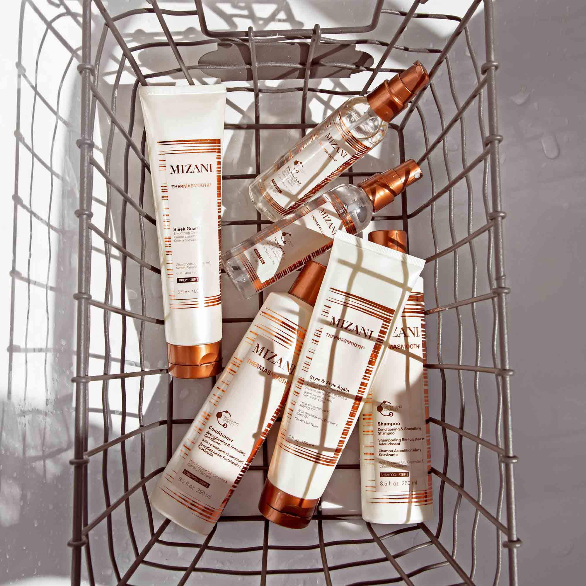 MIZANI Thermasmooth Smooth Guard Smoothing Serum - Protects Against Heat Damage With Coconut Oil, For Curly Hair