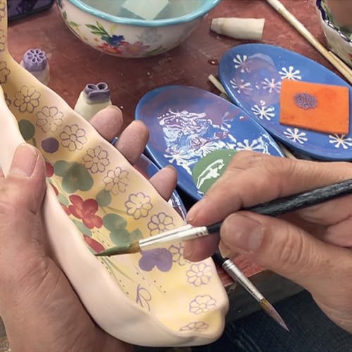 ALMA Hand Painted Blue Spoon Rest For Stove Top in Polish Pottery Style,Handmade Durable Spoon/Ladle Holder, Elegant Side dishes,Dip Bowls For Kitchen Counter, Microwave Oven safe up to 480 F