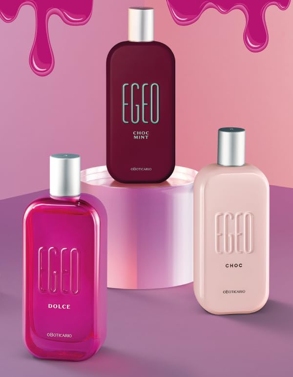 O BOTICARIO Egeo Choc Eau de Toilette, Orange Plum & Apricot Fragrance Perfume for Women, 3 Ounce