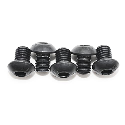 FullerKreg M4-0.7 x 6mm Button Head Socket Cap Screw, ISO 7380 Hex Drive, Class 10.9, Black Oxide Finish, Alloy Steel (Pkg of 100)