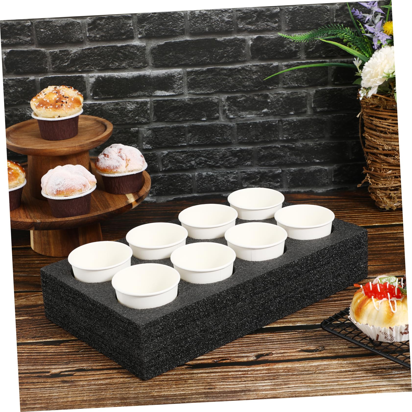 5pcs Milk Tea Cup Holder Disposable Takeout Cup Carrier Coffee Cup Tray Cup Holder Insert Take Out Coffee Cup Holder Water Bottle Carrier Door Holder Hot Stacker Epe re-usable