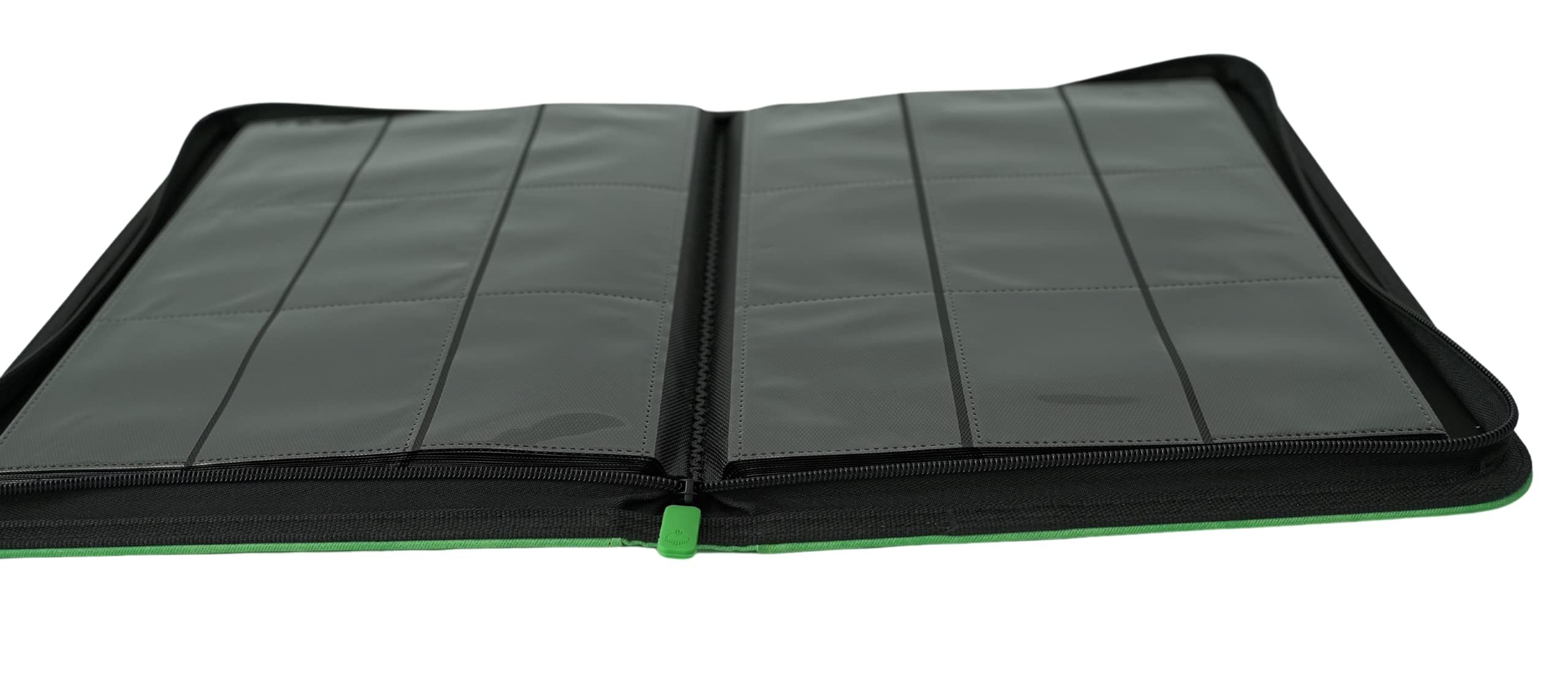 Card Guardian - 9 Pocket Premium+ Binder with Zipper for 504 Cards - Side Loading Pockets for Trading Card Games TCG (Green)