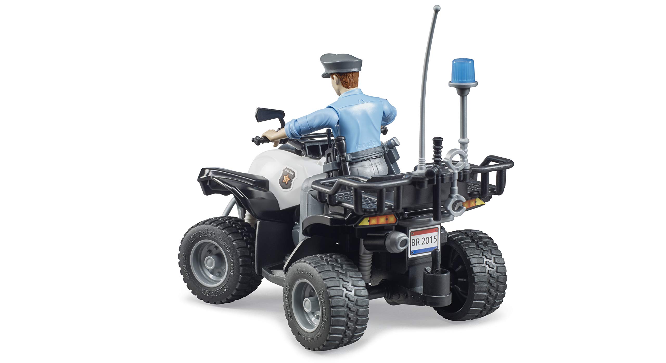 Bruder 63011 Police Quad w Light Skin Policeman and Accessories