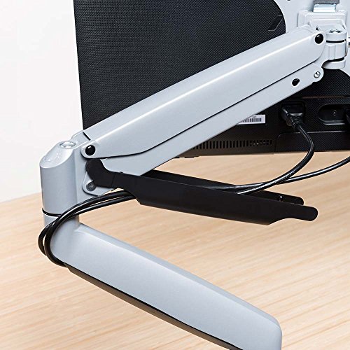 Fully Jarvis Dual Monitor Mounting Arm with Laptop Tray, fits up to 32" Computer Displays (Dual with Laptop Tray, Black)