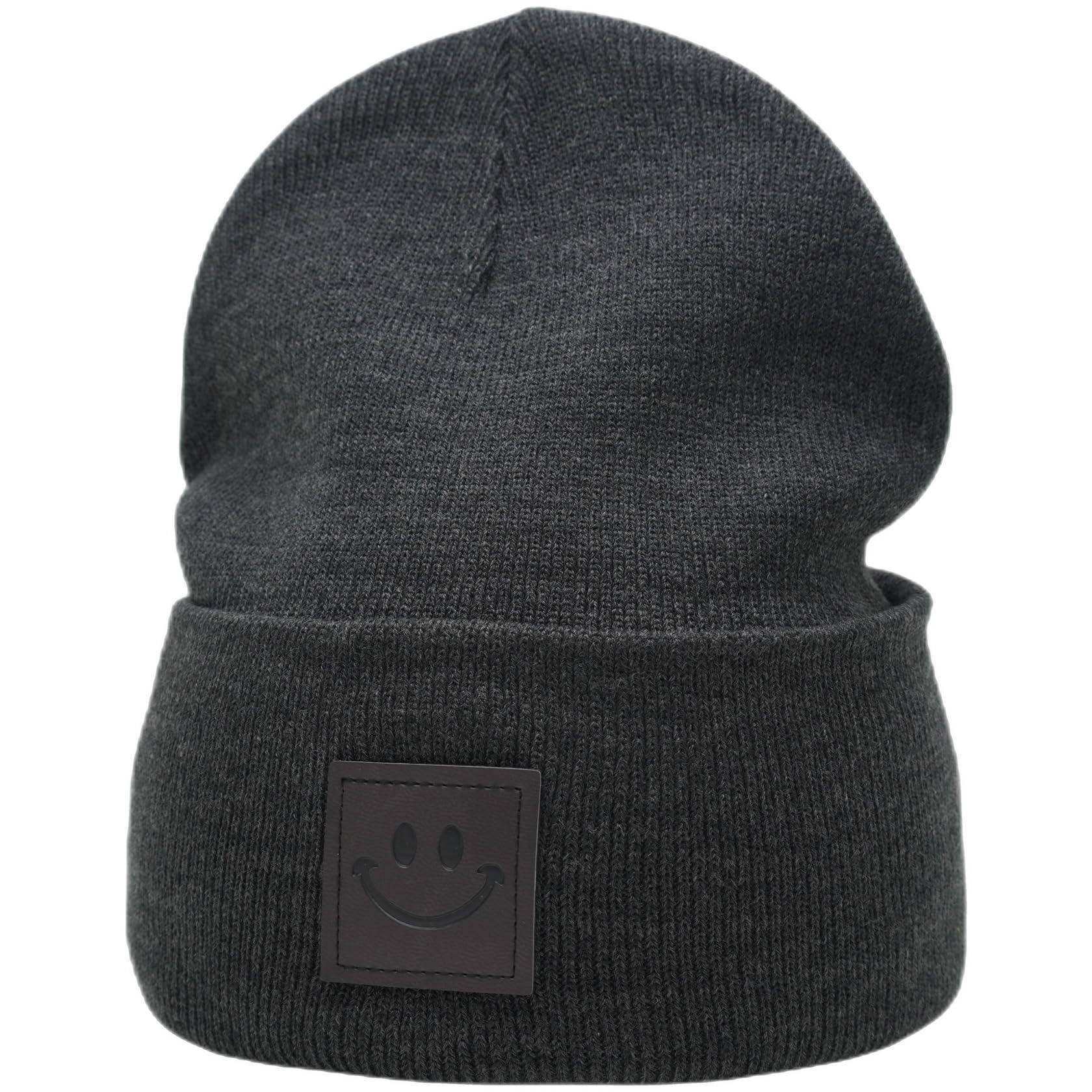 55cube Knit Cuffed Beanie for Women & Men - Stay Warm and Stylish All Season Cambridge Charcoal Grey Beanie