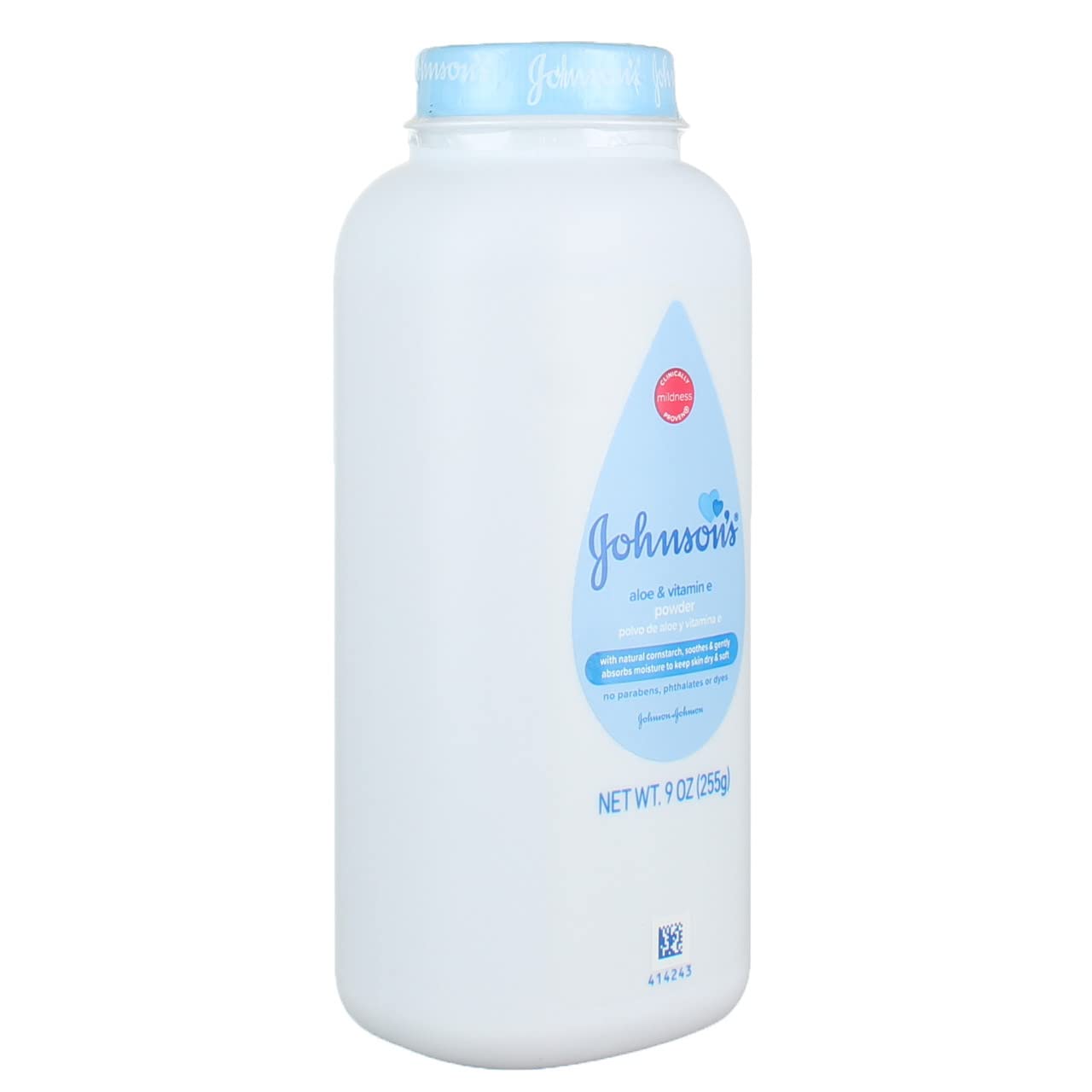 Johnson's Baby Powder, Pure Cornstarch with Soothing Aloe & Vitamin E 9 oz (Pack of 5)