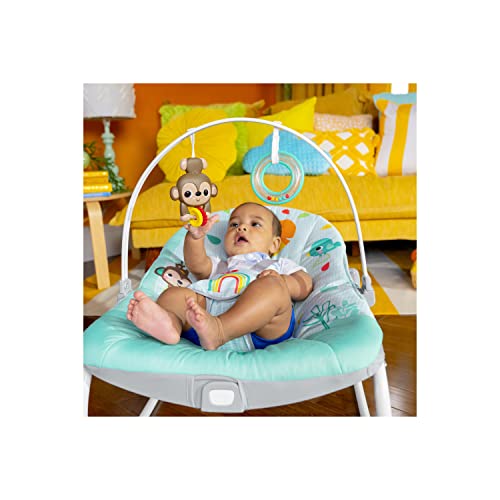 Bright Starts Wild Vibes Infant to Toddler Rocker with Vibrations, Unisex, Newborn +