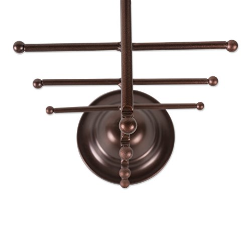 DII Accessory Organization Collection Jewelry Stand, Necklace/Glasses, Bronze