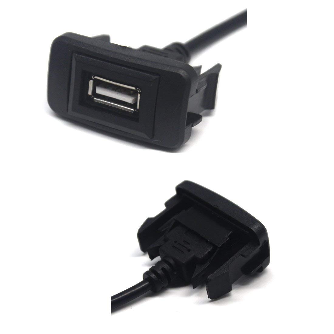 MOTONG Male to Female USB Power Port Socket Adapter for Toyota VIGO, Please Confirm The Dashboard Hole's Size Before Order(40 * 20mm)