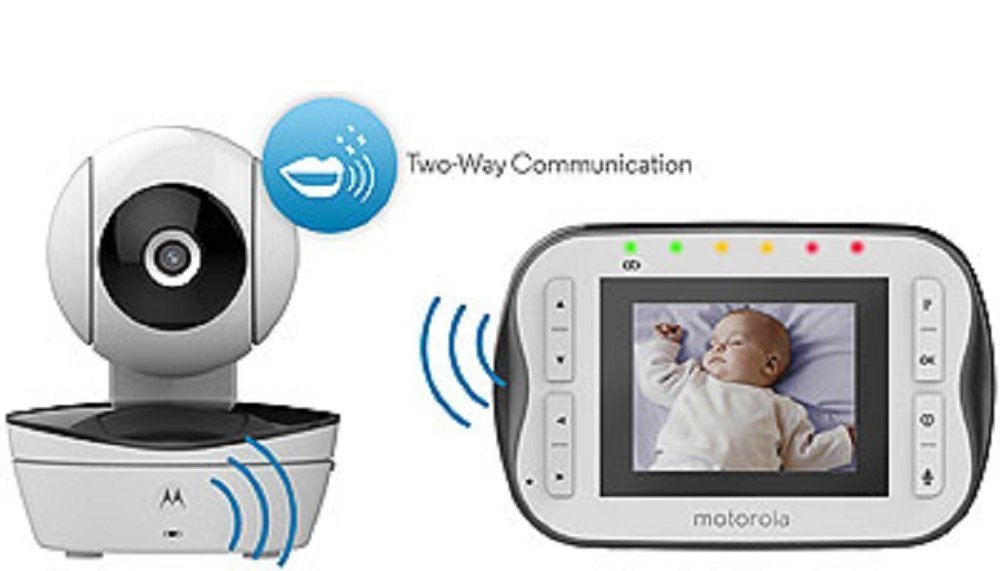 Motorola Digital Video Baby Monitor MBP41S with Video 2.8 Inch Color Screen, Infrared Night Vision, with Camera Pan, Tilt, and Zoom … (2.8" Screen - One Camera)