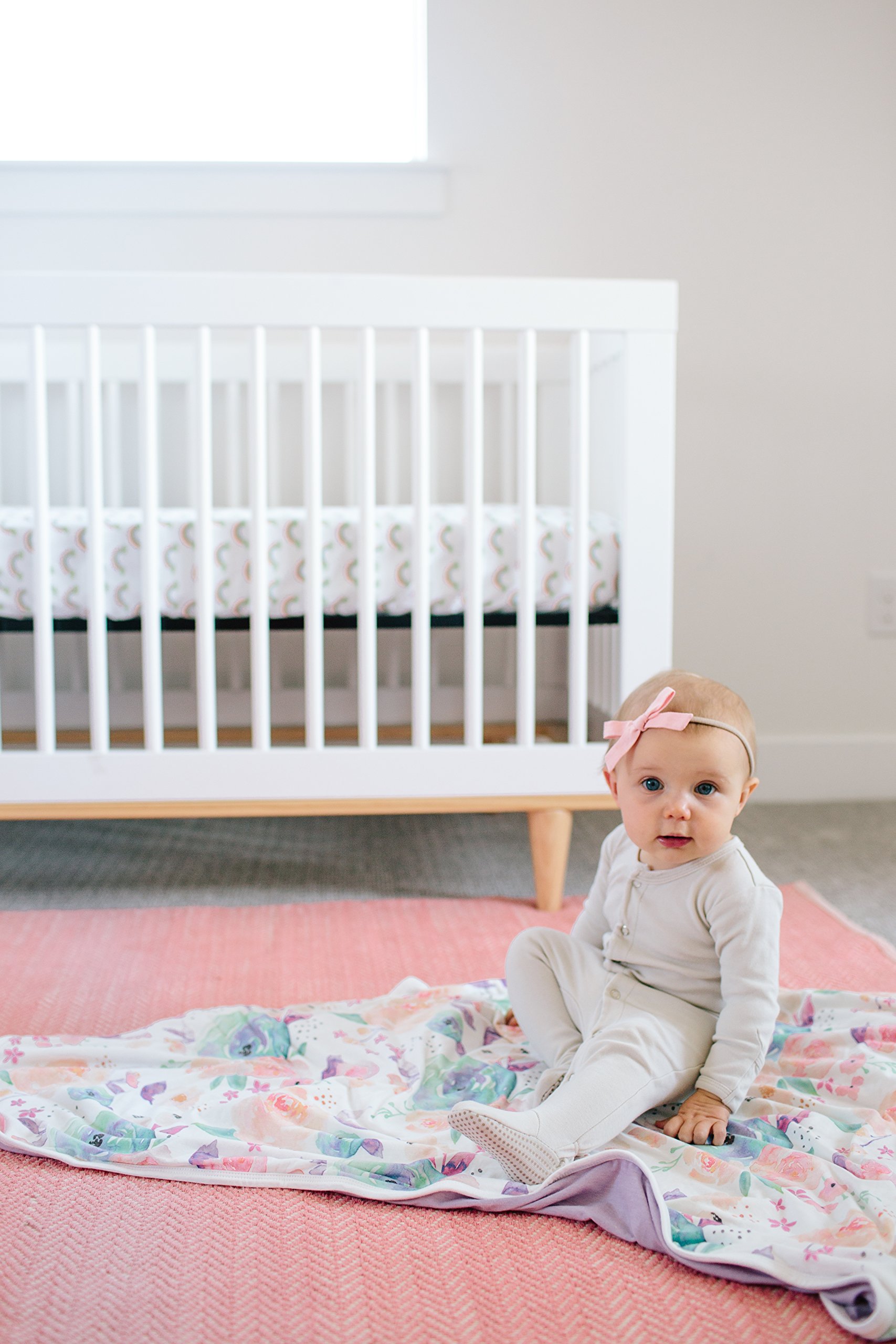 Copper Pearl Three-Layer Baby Blanket: Soft Quilts for Boys & Girls | Breathable, Cozy Toddler Blanket | Newborn Quilt | 46x46 Premium Polyester/Rayon Bloom