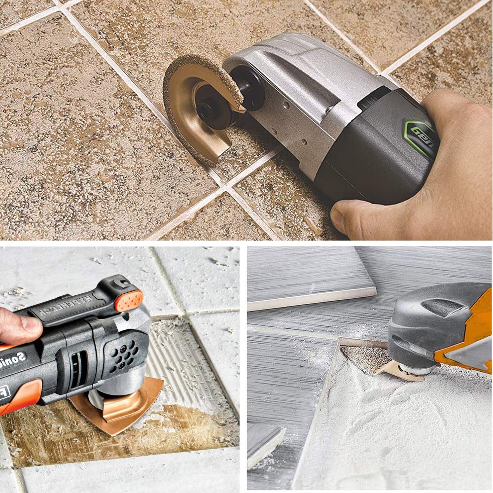 6 PCS Multitool Carbide Oscillating Saw Blades LEILUO Saw Blades for Tile Grout Cement Mortar Concrete Oscillating Tool Blades Fit Dewalt Bosch Rockwell Makita Fein Multimaster