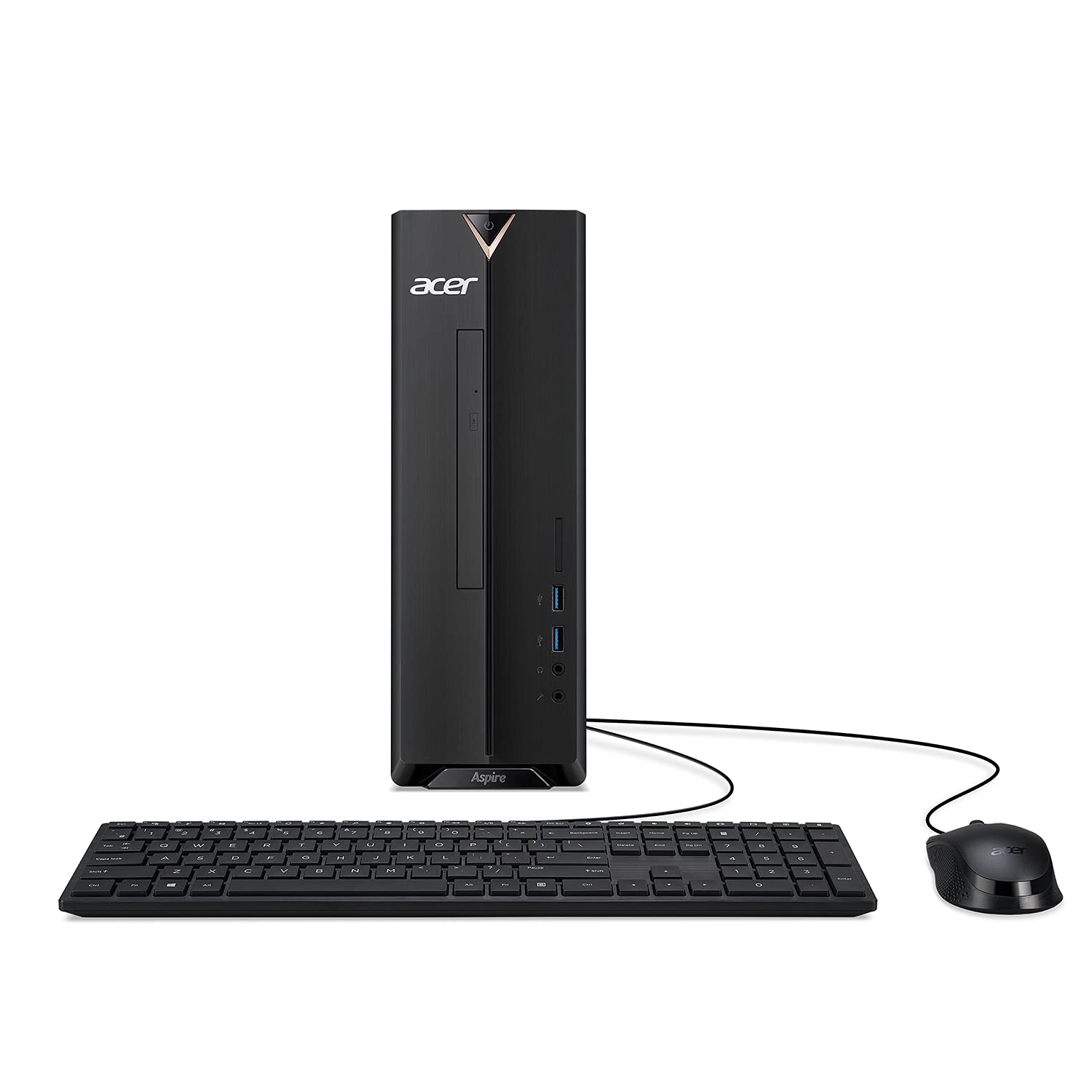 Acer Aspire XC-830-UA91 Desktop | Intel Celeron J4125 Quad-Core Processor (Up to 2.7GHz) | 8GB 2400MHz DDR4 | 256GB NVMe M.2 SSD | 8X DVD | Wi-Fi 5 | Bluetooth 4.2 LE | Windows 10 Home (Renewed)