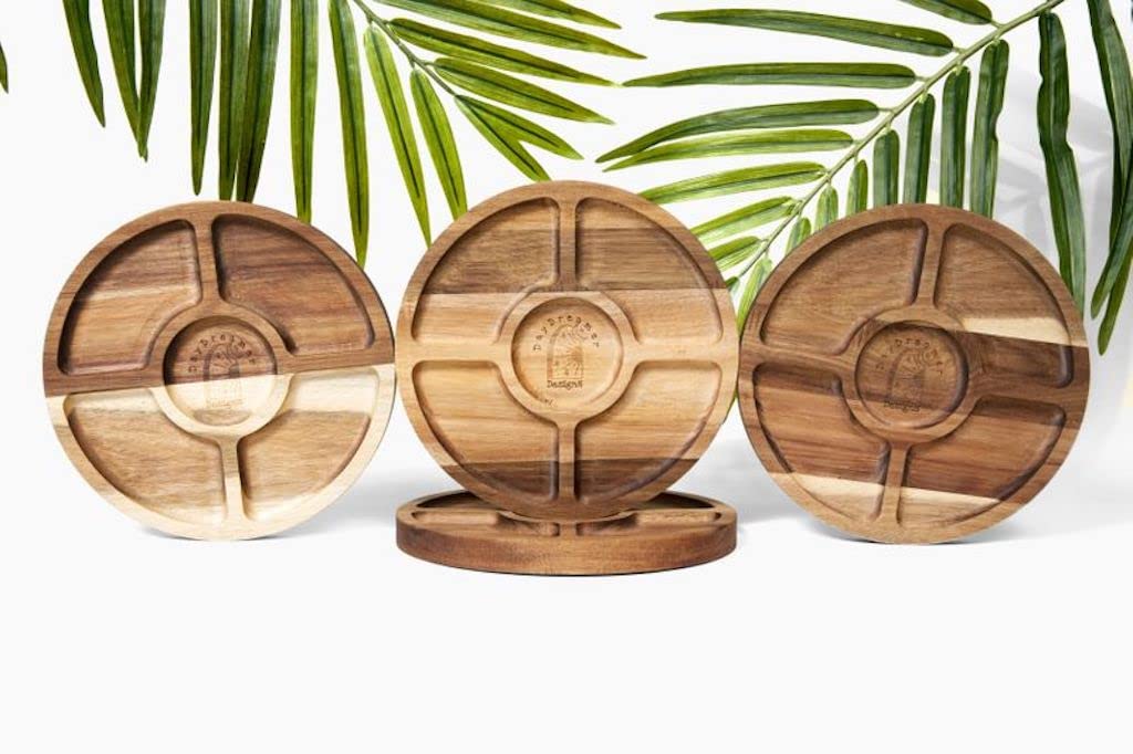 Daydreamer Designs Cheese Board Set (9” x 3/4”), Mini Charcuterie Boards – Acacia Wood, Cheese Boards Charcuterie Boards, - Charcuterie Board Gift Set– Mini Cheese Board, Small Cheese Board, 9in