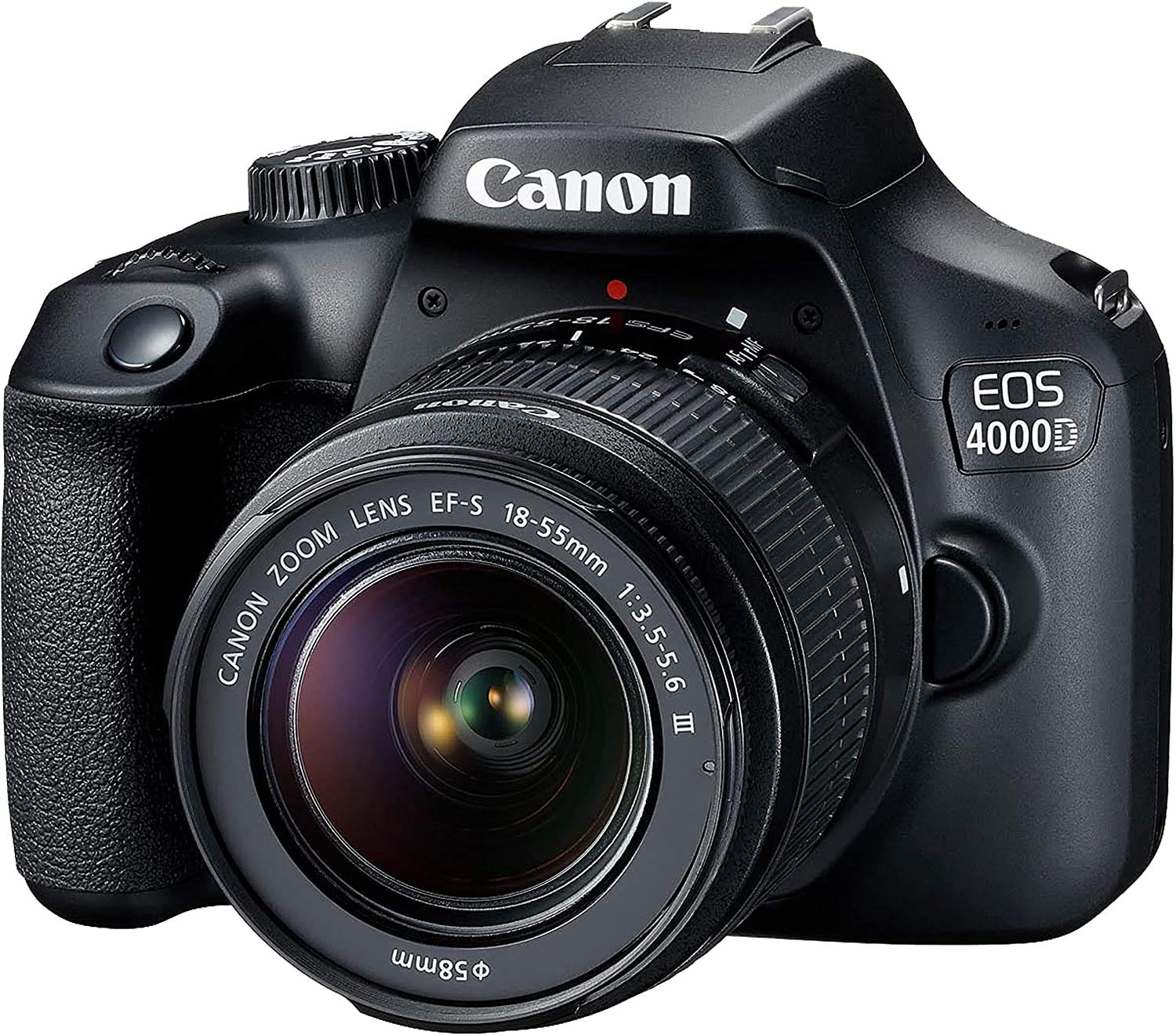 4000D (T100) DSLR Camera (Compatible with Canon Brand) with 18-55mm f/3.5-5.6 III Lens with 50-Inch Tripod and Pixi Advanced Bundle (International Version)