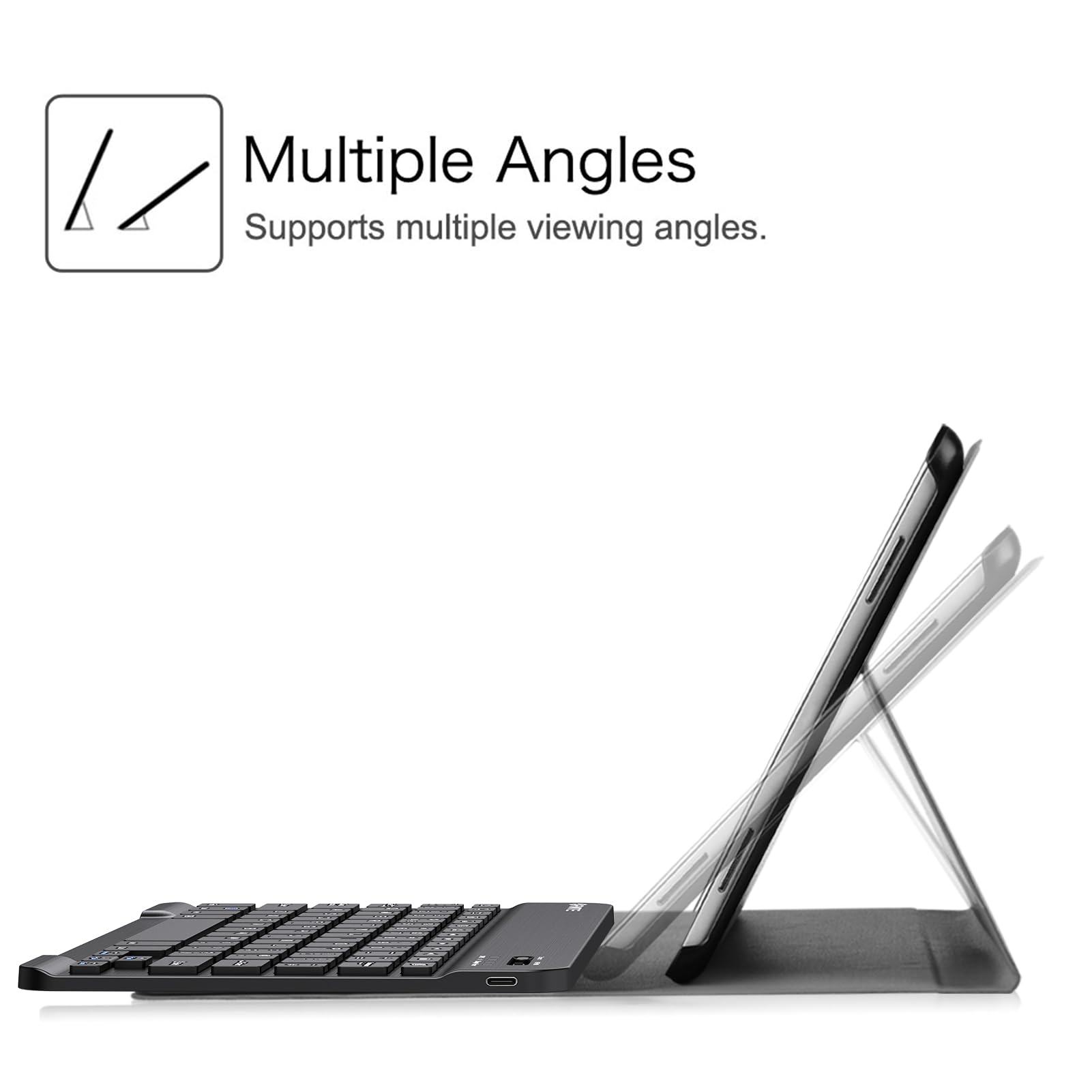 Fintie Keyboard Case for Samsung Galaxy Tab A 10.1(2016 NO S Pen Version),Slim Lightweight Stand Cover w/Magnetically Detachable Wireless Bluetooth Keyboard, Black