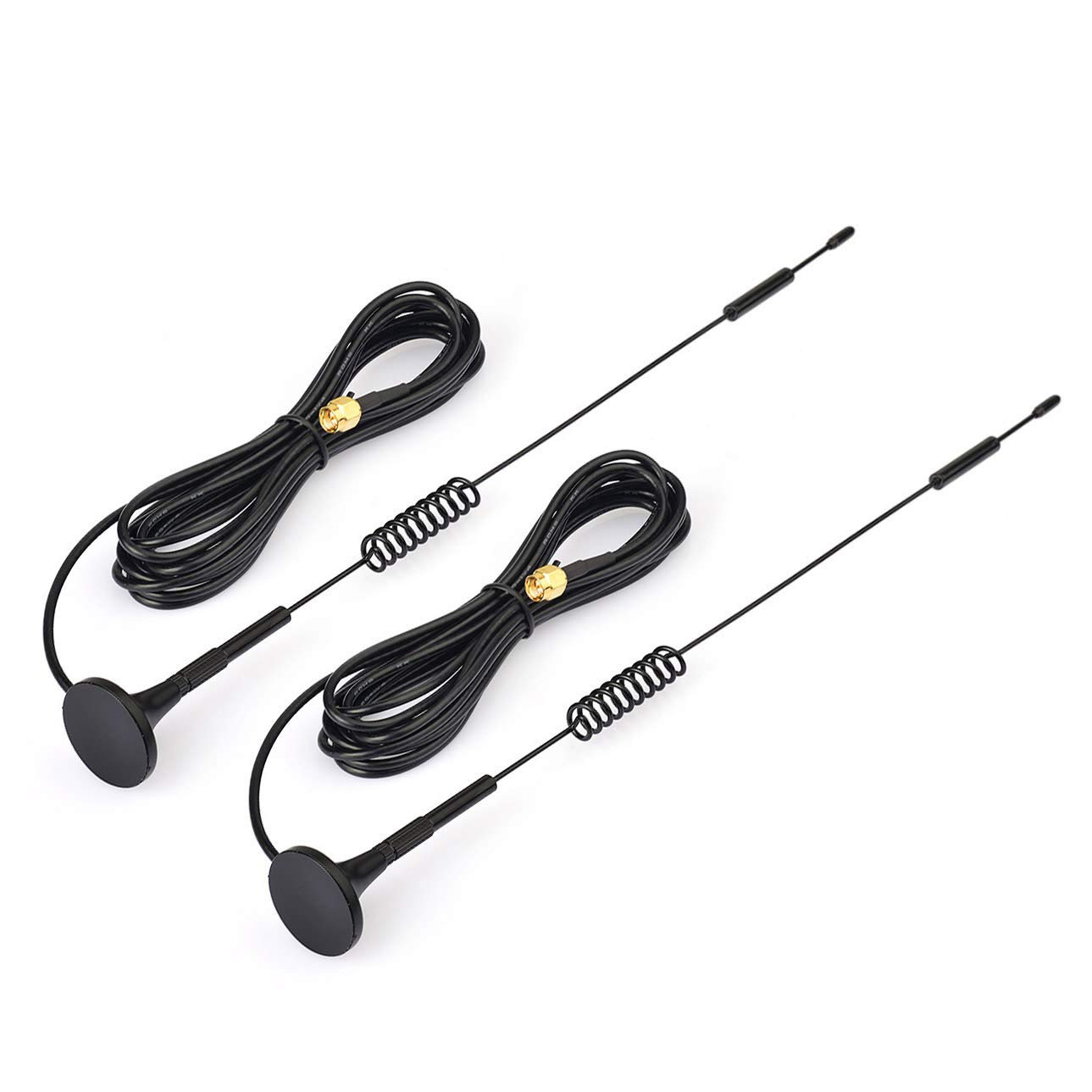 Bingfu 4G LTE 7dBi Magnetic Base MIMO SMA Male Antenna (2-Pack) Compatible with 4G LTE Wireless CPE Router Hotspot Cellular Gateway Industrial IoT Router
