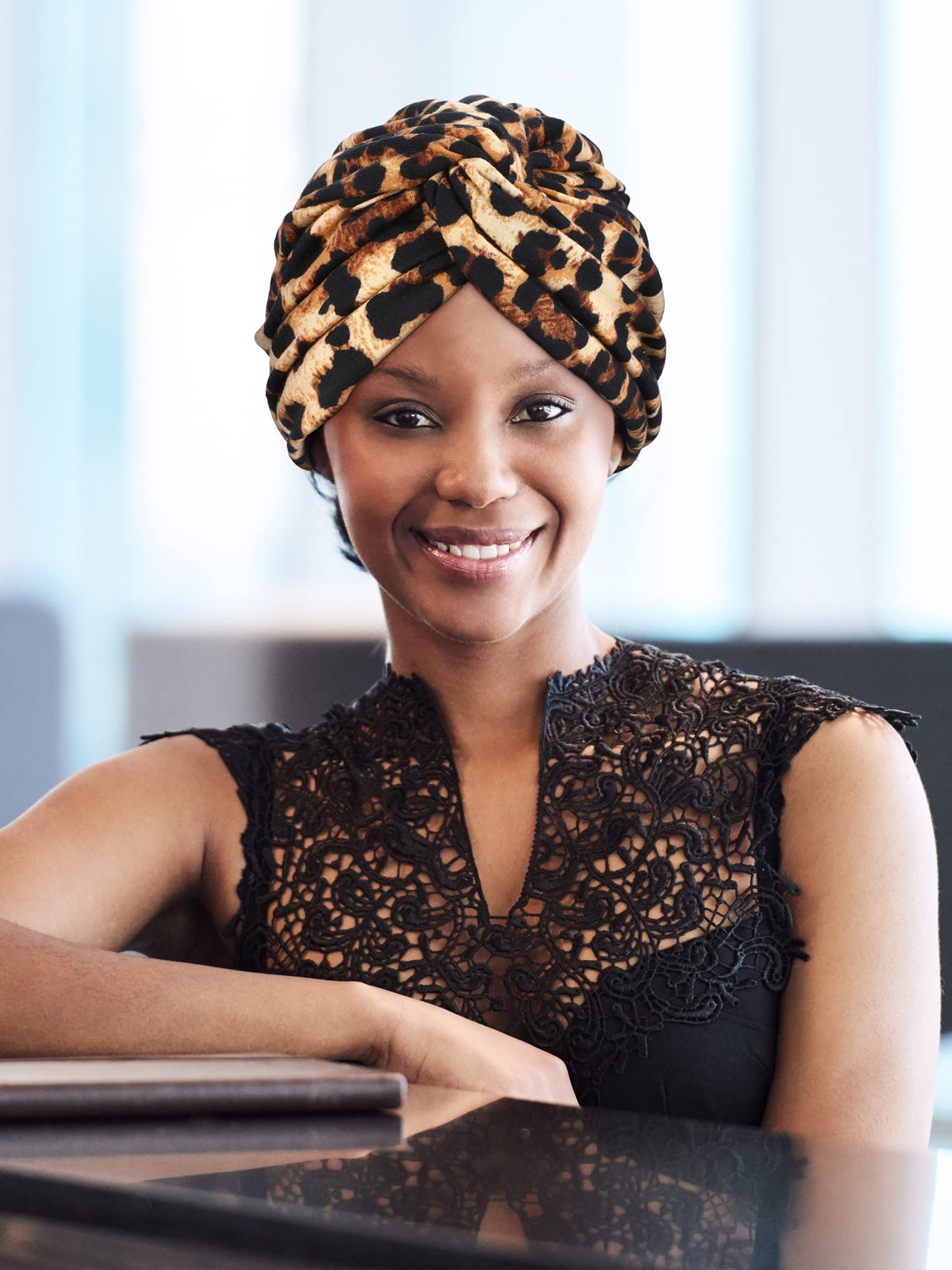 4 Pieces Turbans for Women Silk Satin Lined Turban Head Wrap Adjustable Twisted Turban Headwrap Hair Cover Wrap (Retro Color)